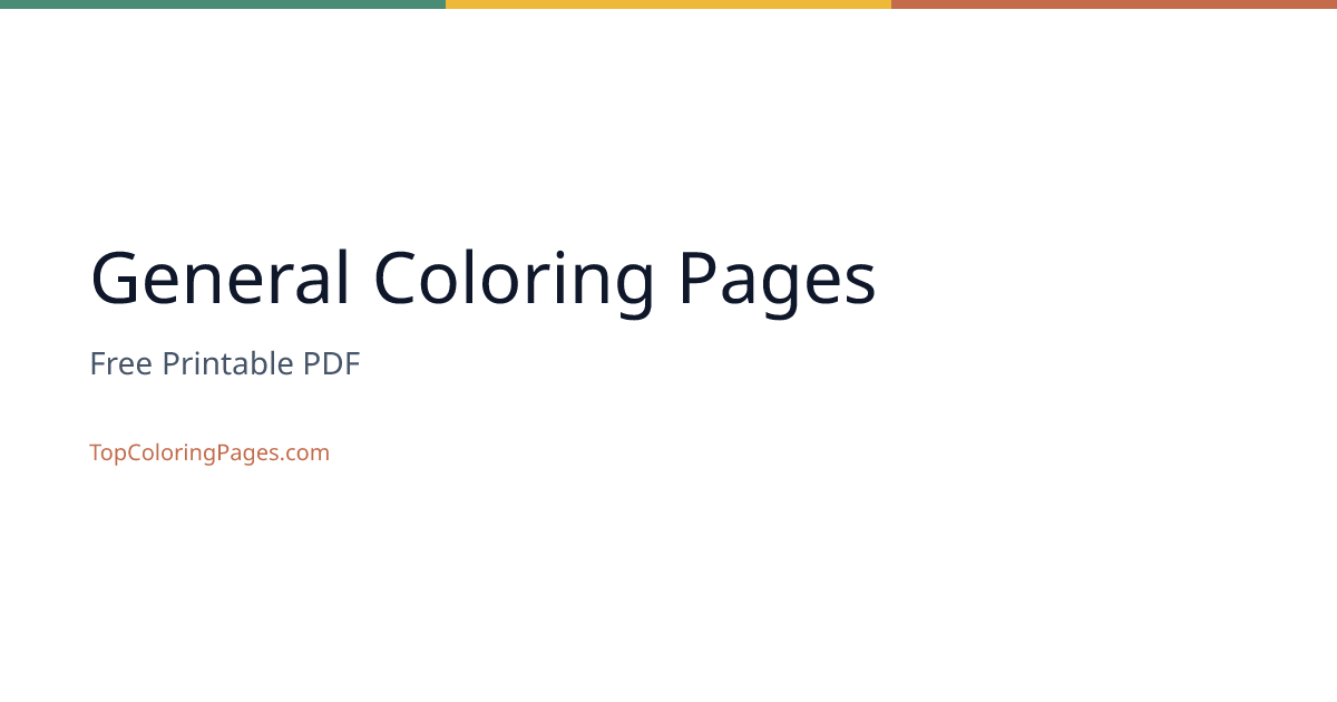 43+ General Coloring Pages ( Free Printable Sheets )